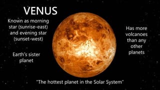 Characteristics Of Planet Venus