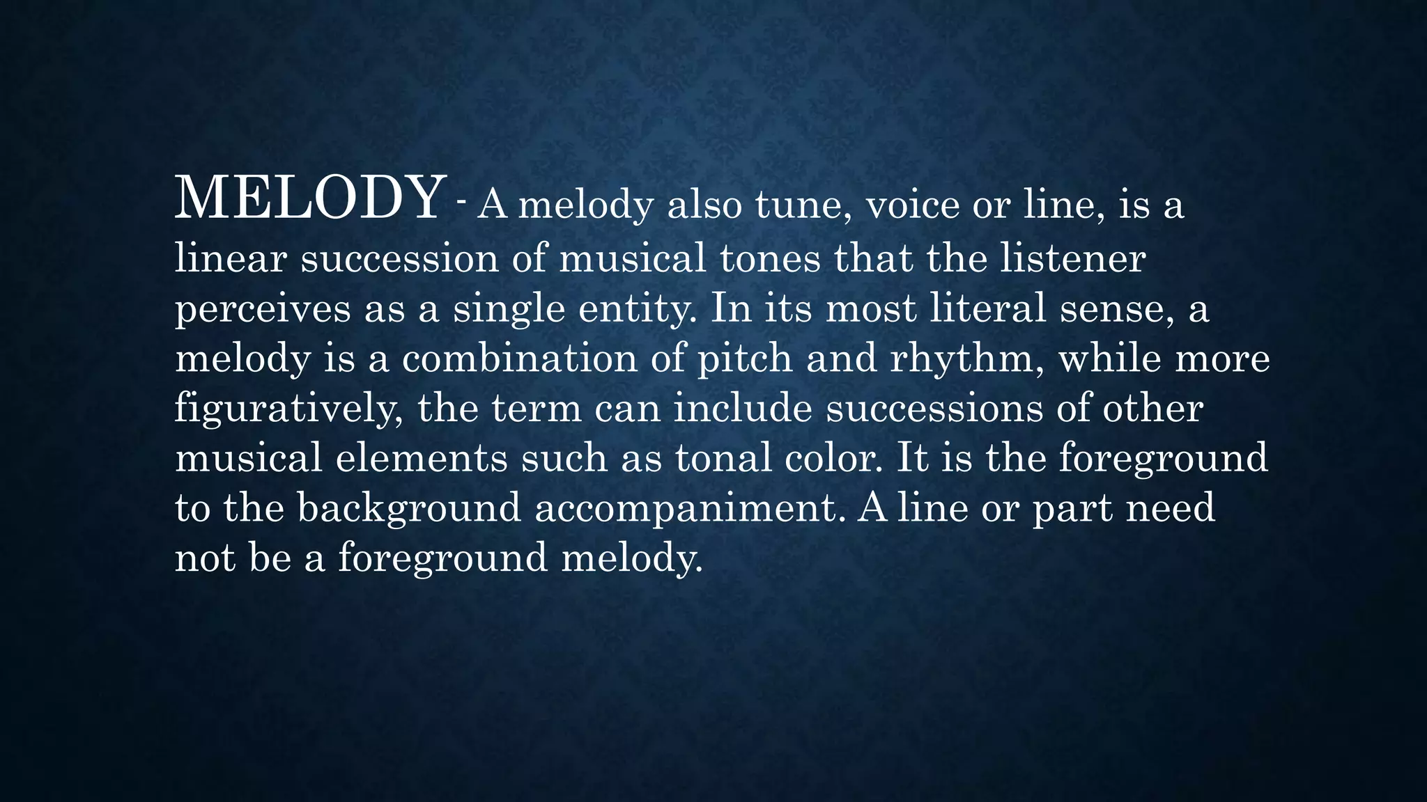Melody and pitch names | PPTX