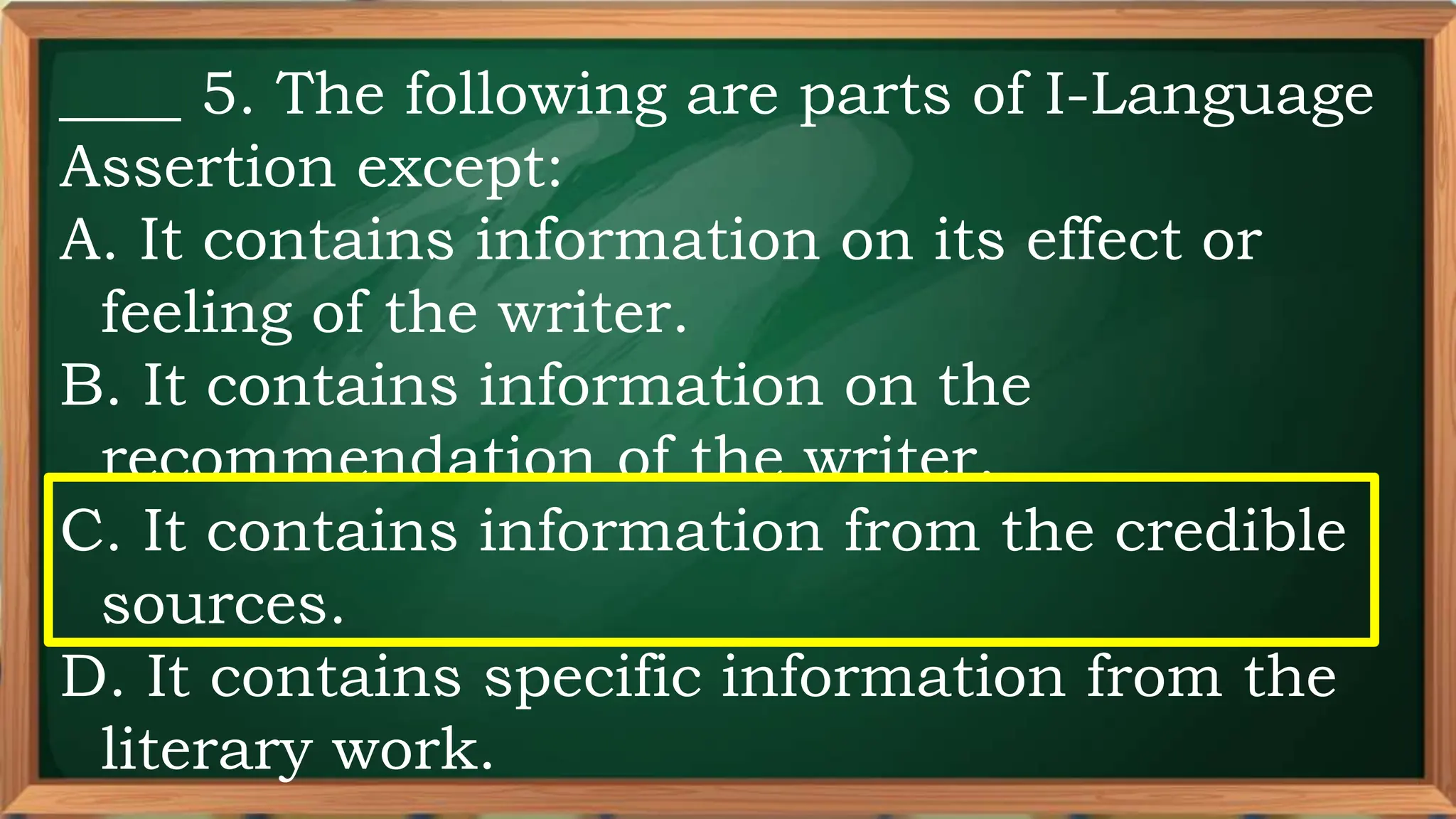 2nd Quarter-ENGLISH formulating assertion and opininon based on the | PPTX