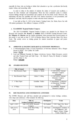 2nd quarter report 2019 | DOCX