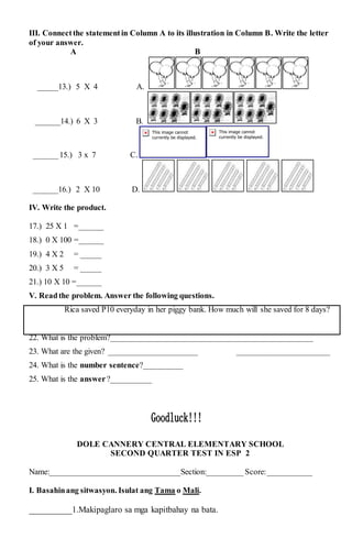 2nd quarter test 2017 2018 | PDF