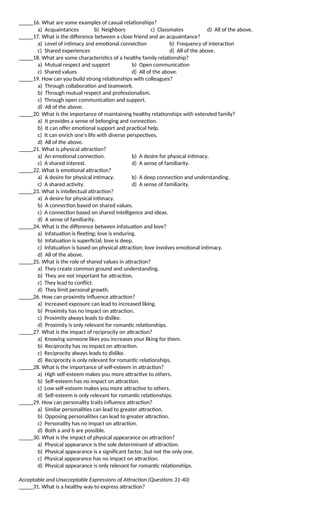 Second quarter test question PERDEV.docx