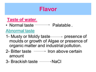 Presentation about Physical examination of water | PPT