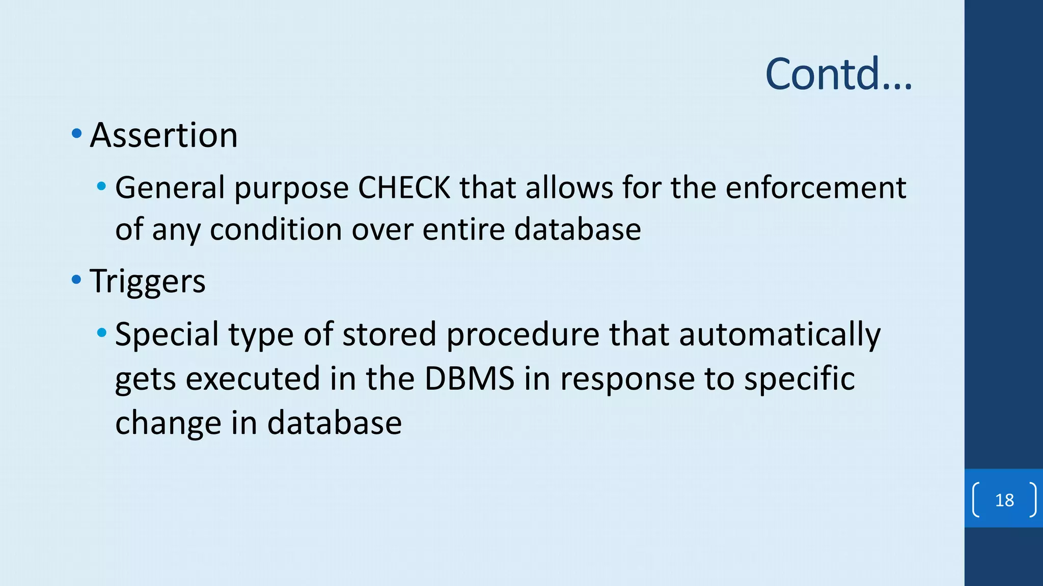 Concept of Relational Database and Integrity Constraints [DIFFERENCE ... Concept of Relational Database and Integrity Constraints [DIFFERENCE ...