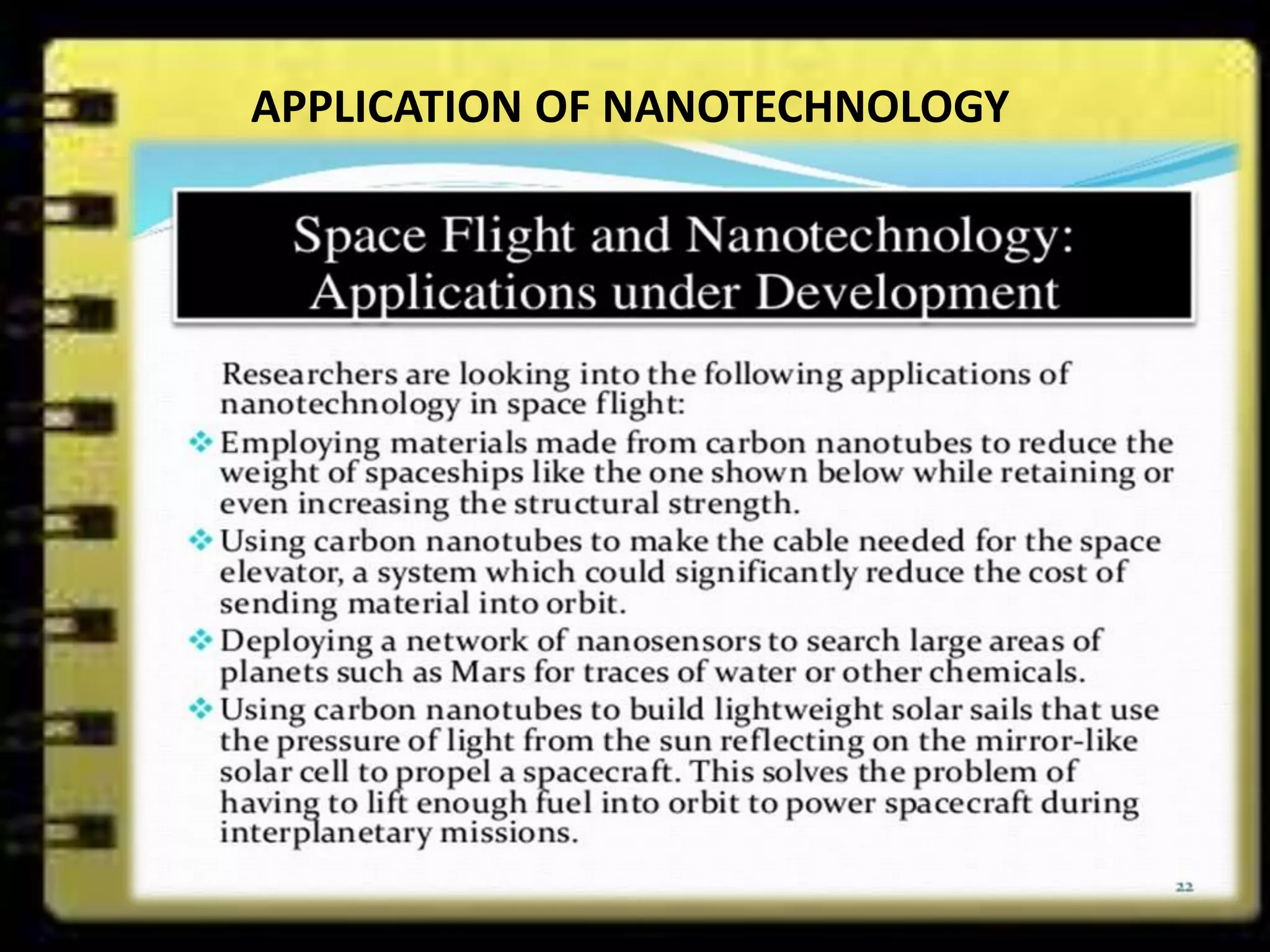NANO TECHNOLOGY FOR AEROSPACE | PPTX