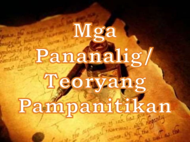 Mga Pananalig/Teoryang Pamapanitikan | PPTX