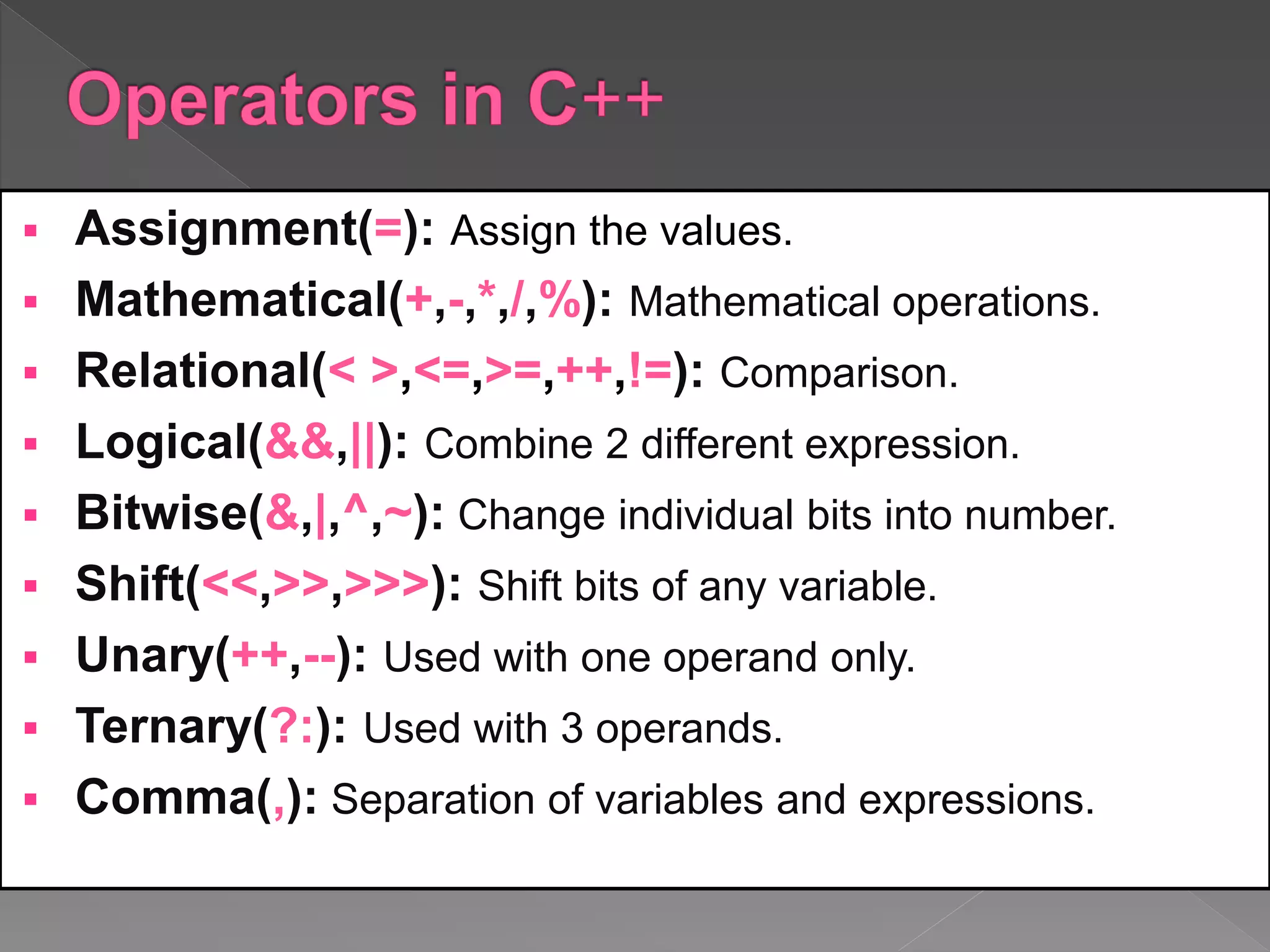 Introduction to C++ Programming | PPTX