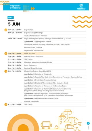 2nd session of the UN-Habitat Assembly - Detailed programme | PDF