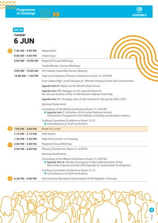 2nd session of the UN-Habitat Assembly - Detailed programme | PDF