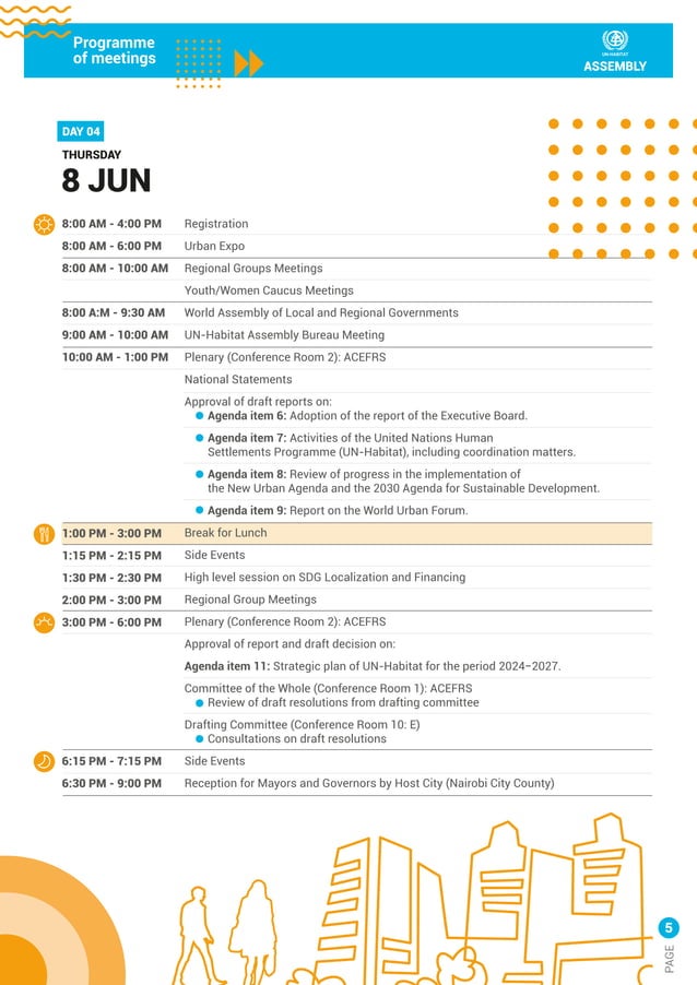 2nd session of the UN-Habitat Assembly - Detailed programme | PDF