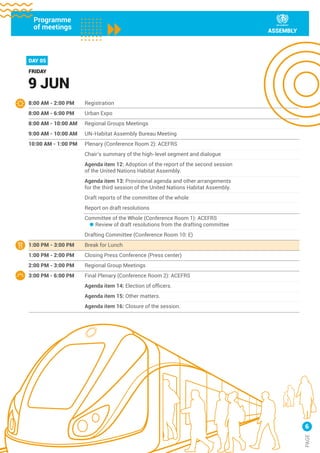 2nd session of the UN-Habitat Assembly - Detailed programme | PDF