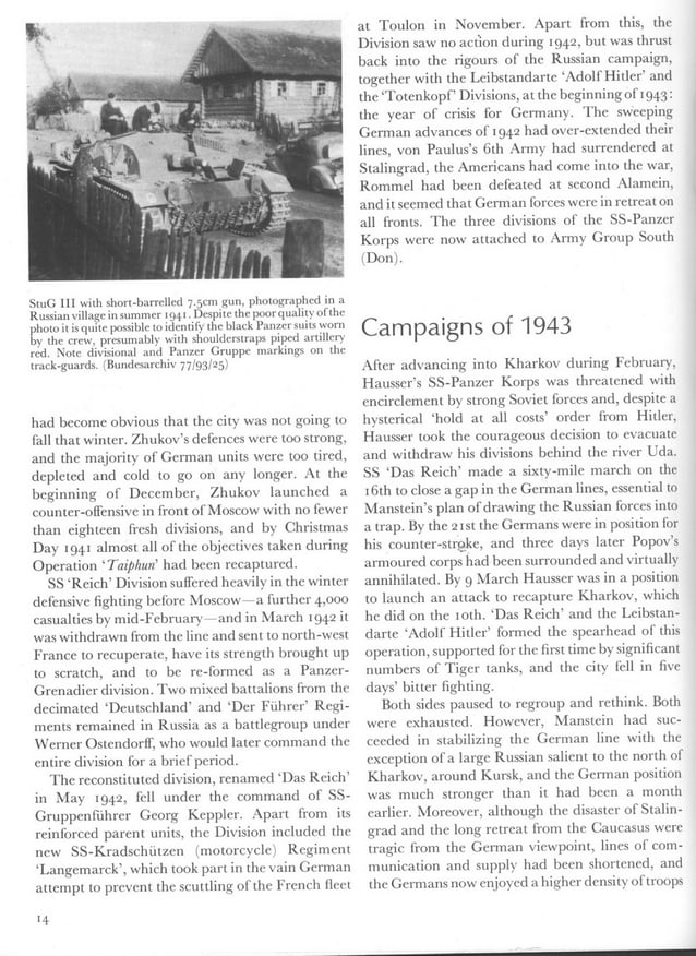 2nd SS panzer division Das Reich | PDF