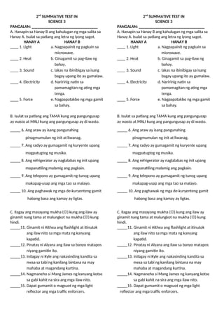 2nd Summative Test in Science 3 - Q3.docx