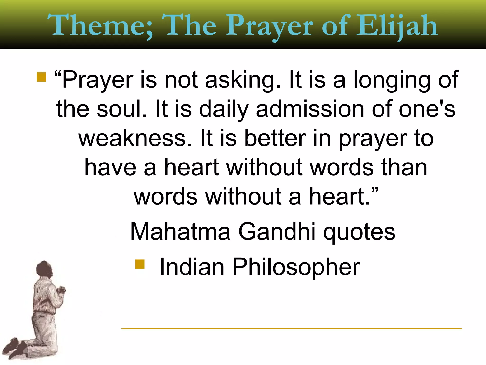 The Prayer of Prophet Elijah | PPT