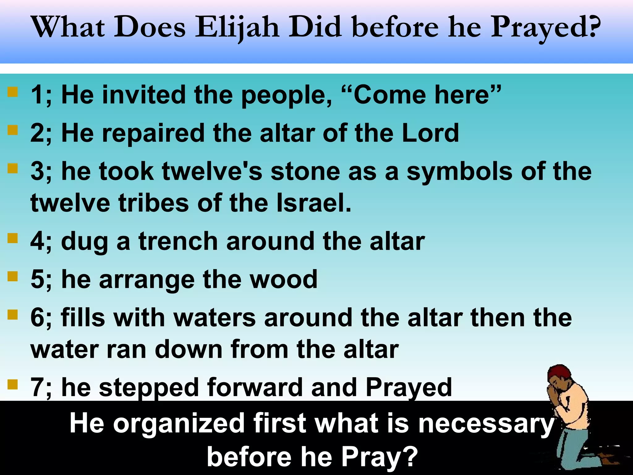 The Prayer of Prophet Elijah | PPT