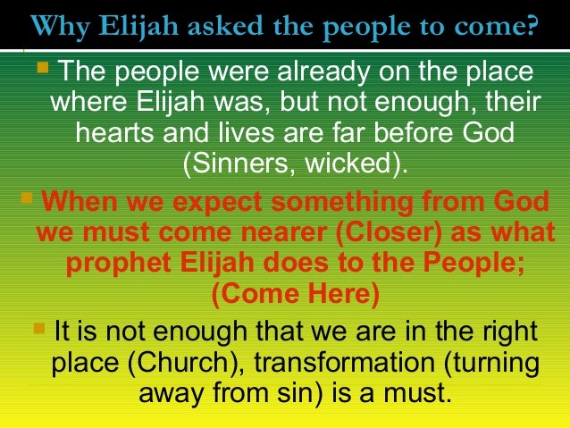 The Prayer of Prophet Elijah