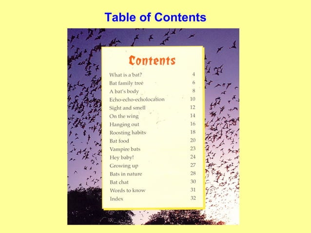 2nd Table Of Cont & Index | PPT