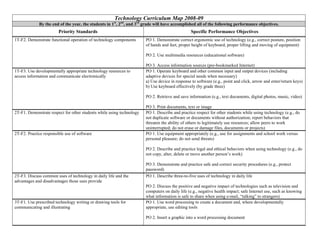 Second Grade Technology Curriculum Map | PPT