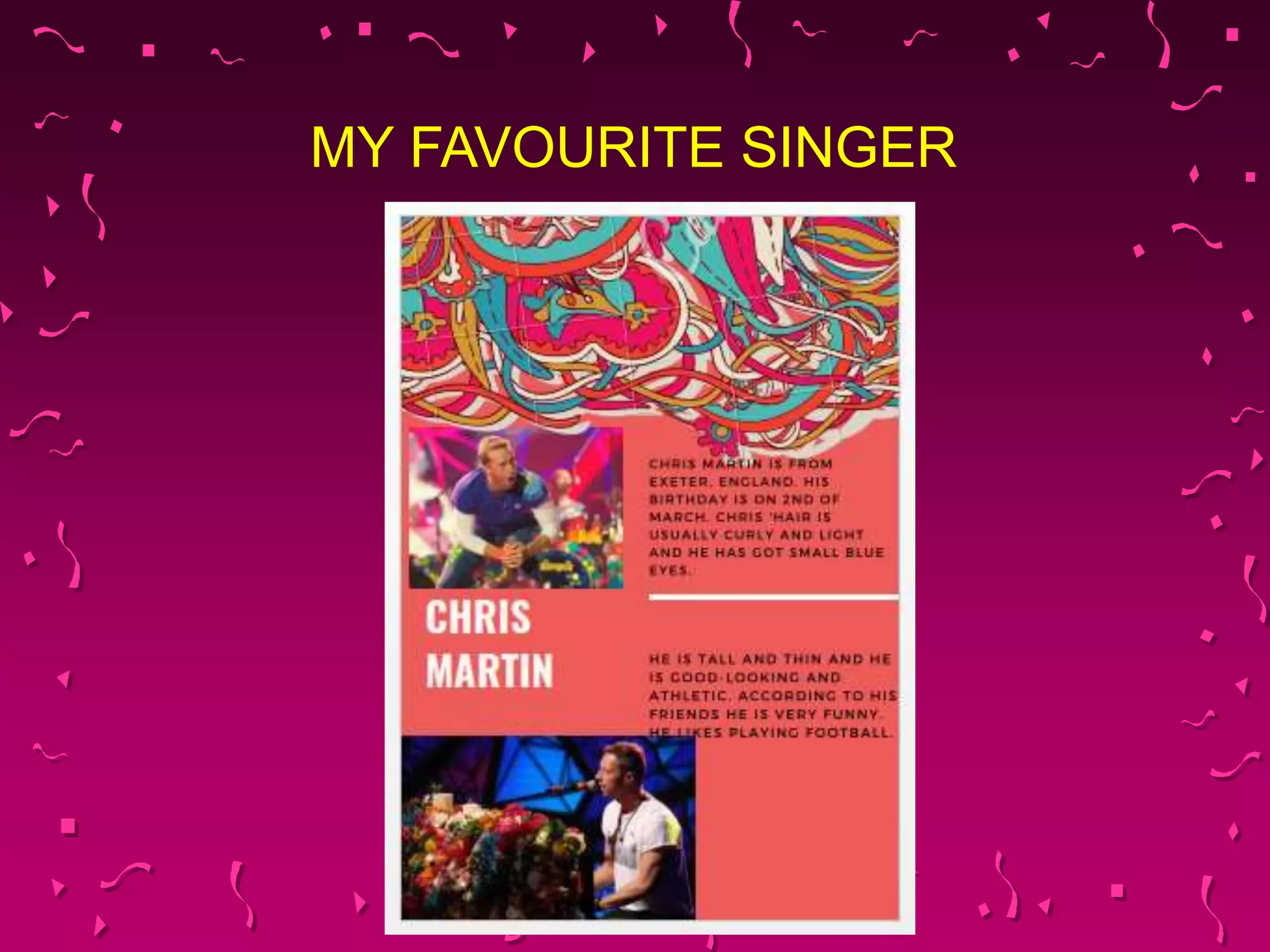 2nd term project my favourite singer | PPTX