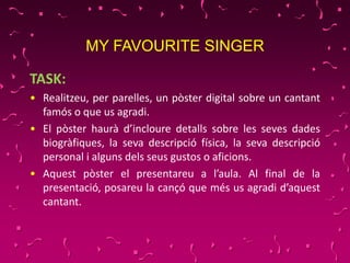 2nd term project my favourite singer | PPTX