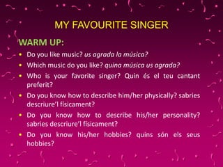 2nd term project my favourite singer | PPTX