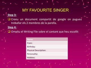 2nd term project my favourite singer | PPTX