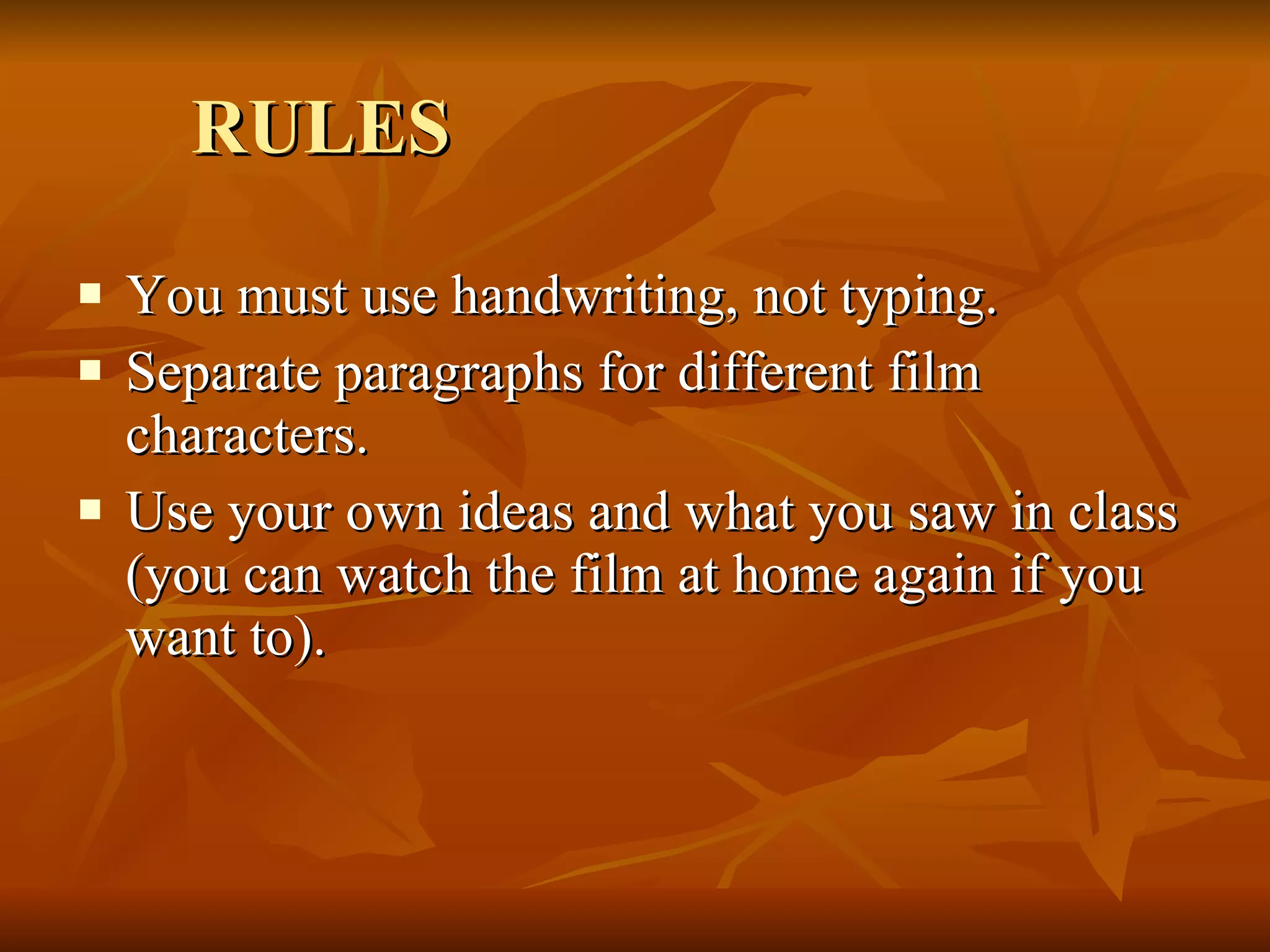 2nd term WRITING TASK | PPT