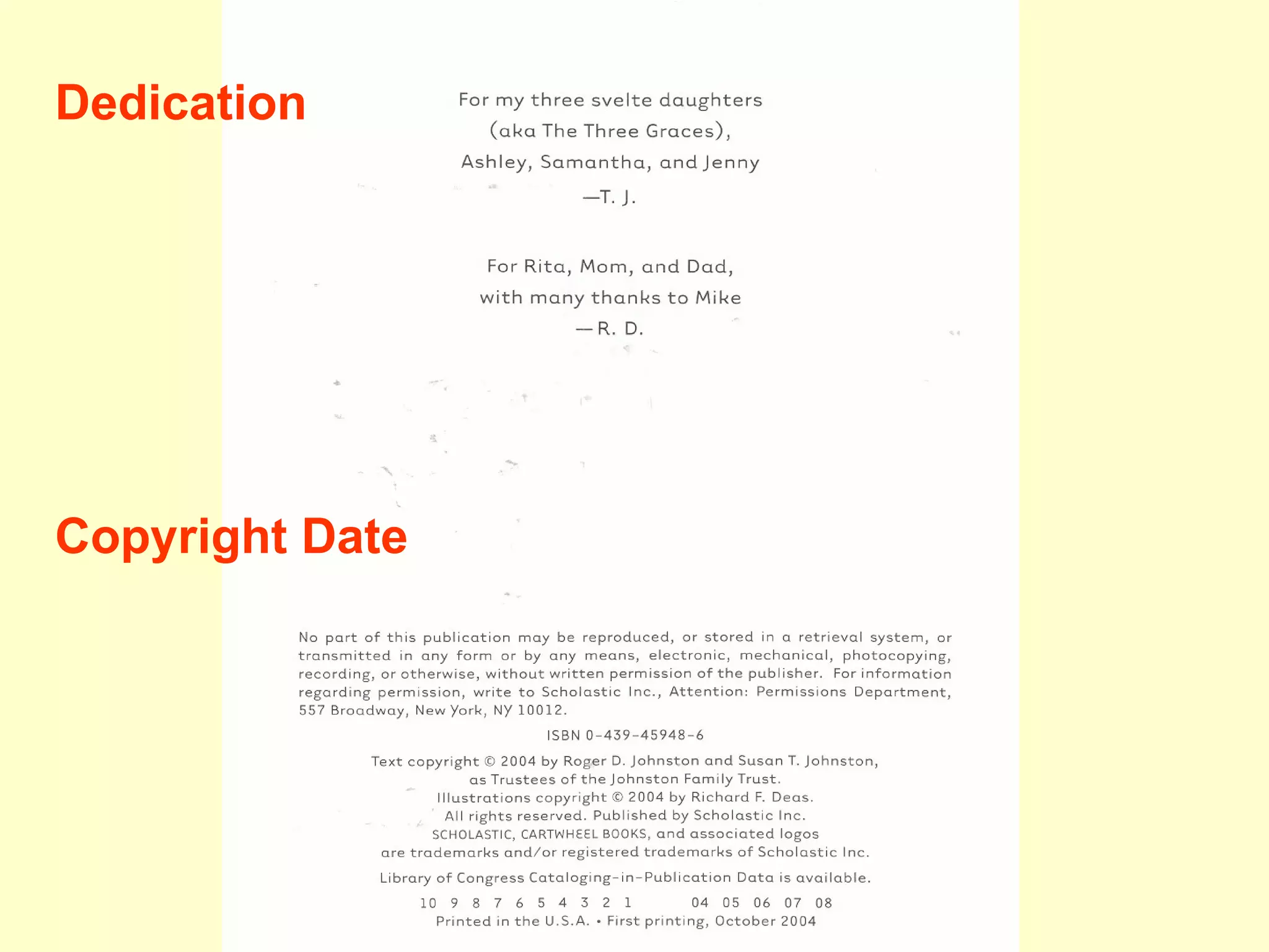 2nd Title Page, Copyright Page & Dedication | PPT | Books and Literature