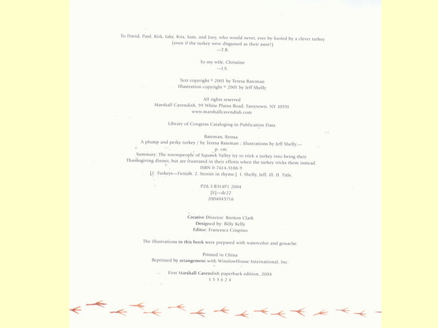 2nd Title Page, Copyright Page & Dedication | PPT