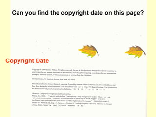 2nd Title Page, Copyright Page & Dedication | PPT