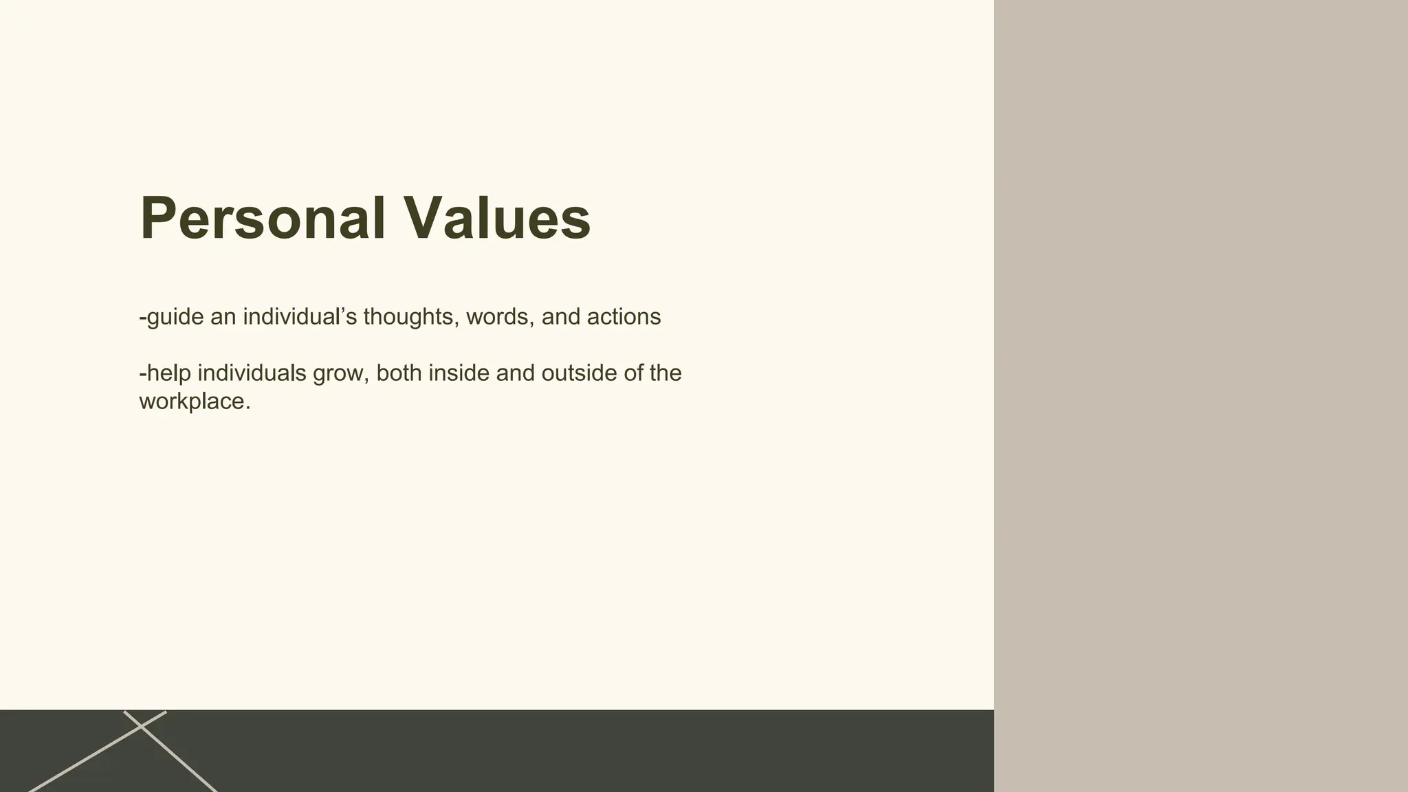 Personal Values & Organizational Values.pptx | Business Administration | Business