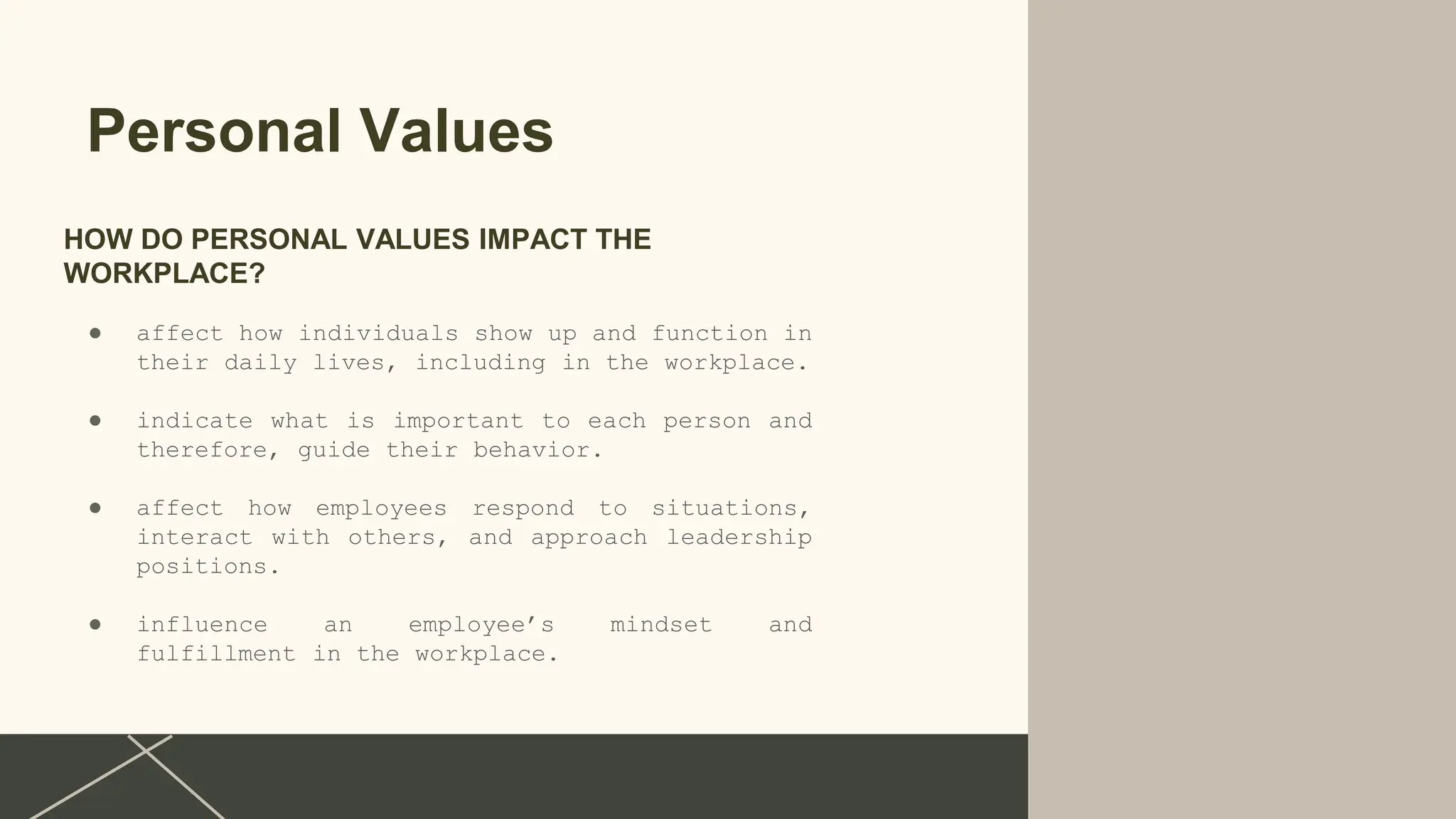 Personal Values & Organizational Values.pptx | Business Administration | Business