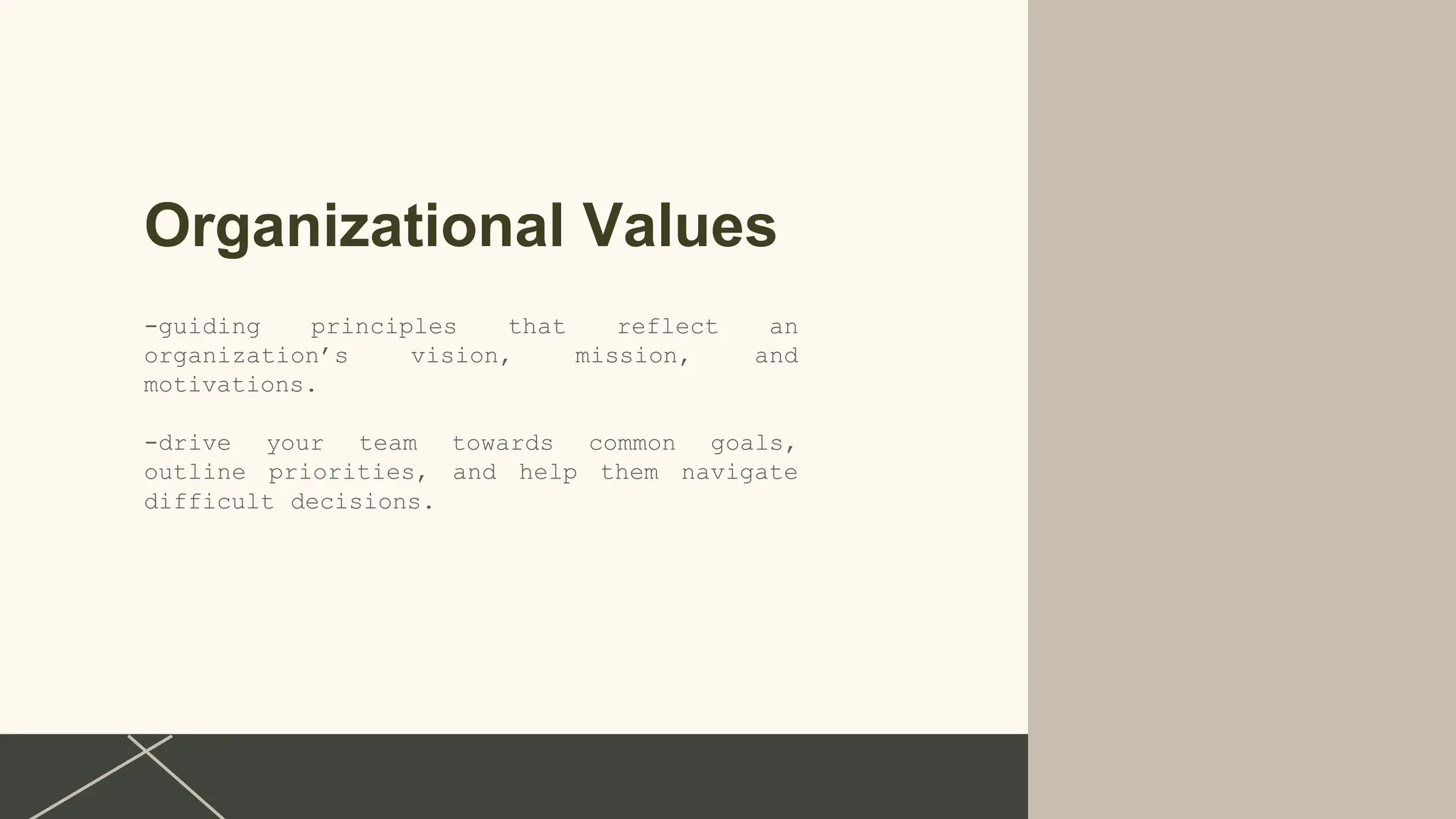 Personal Values & Organizational Values.pptx | Business Administration ...