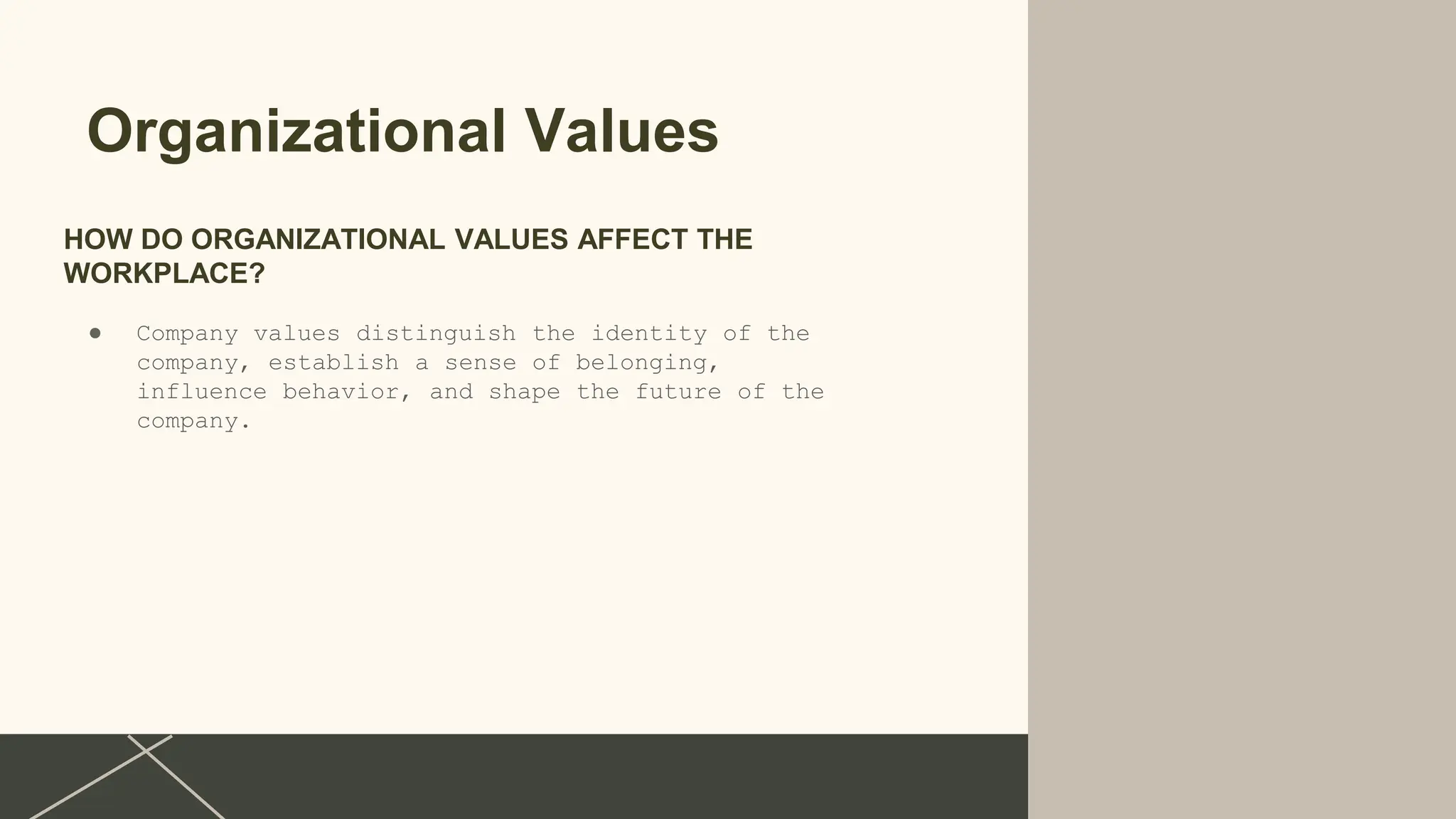 Personal Values & Organizational Values.pptx | Business Administration | Business