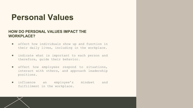 Personal Values & Organizational Values.pptx | Business Administration ...
