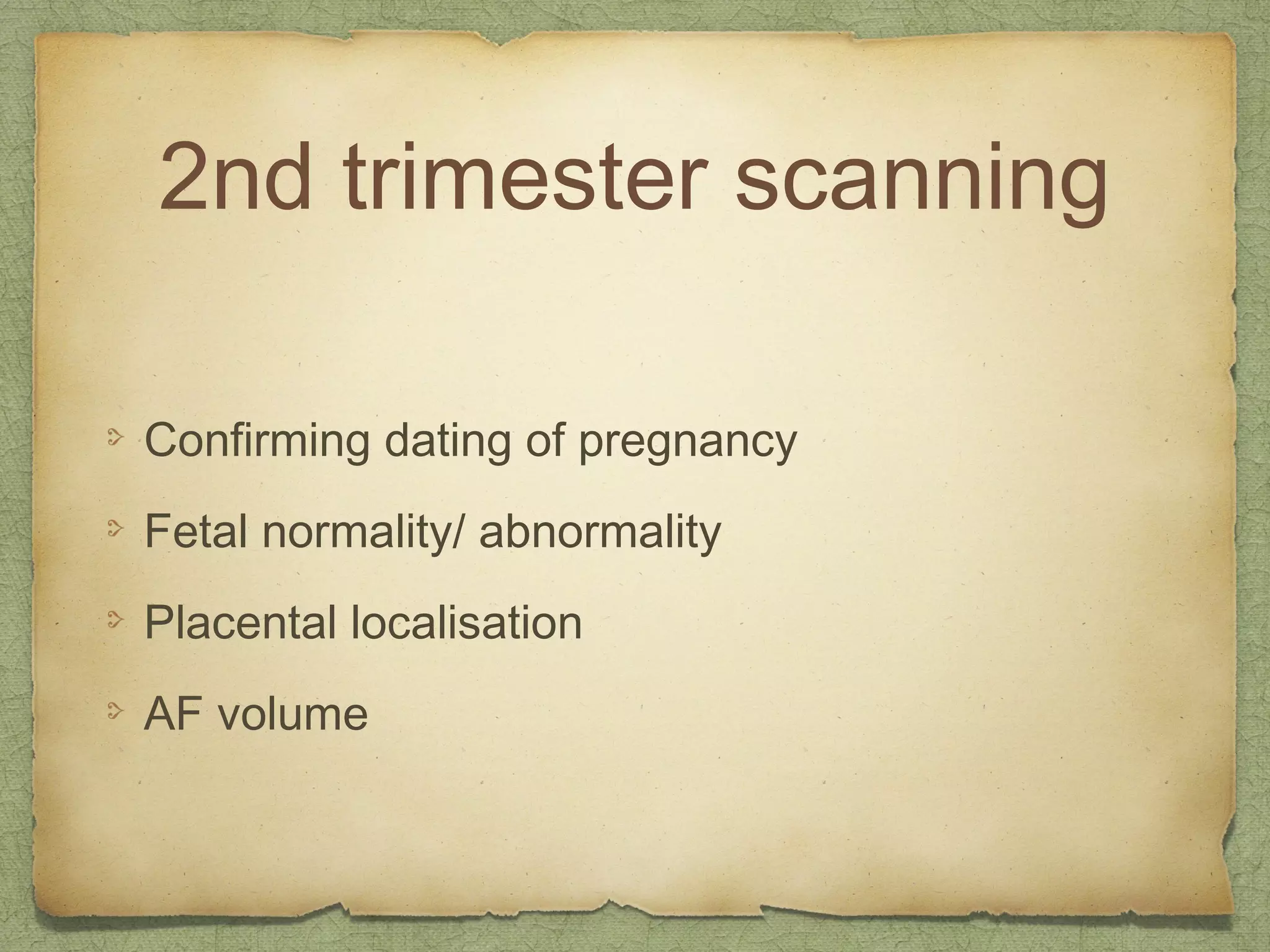 2nd trimester scan | PPT