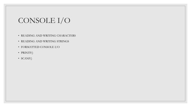 Console I/o & basics of array and strings.pptx