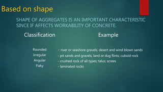CLASSIFICATION OF AGRREGATES | PPT