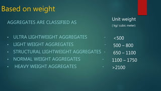 CLASSIFICATION OF AGRREGATES | PPT