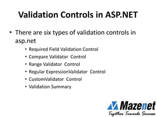 Dotnet- An overview of ASP.NET & ADO.NET- Mazenet solution | PPTX