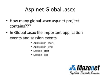 Dotnet- An overview of ASP.NET & ADO.NET- Mazenet solution | PPTX
