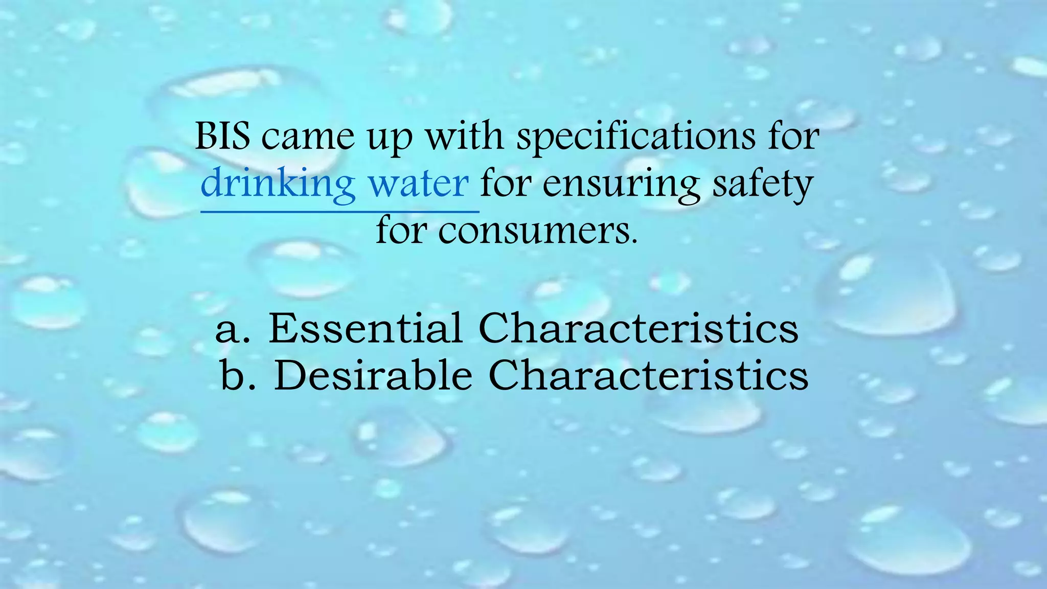 Drinking Water Standards | PPTX