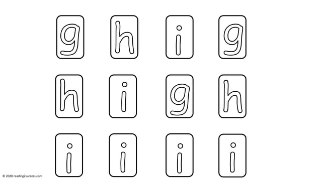 Teaching kids letter names and sounds video 2 (letters f,g,h,i,j) | PDF