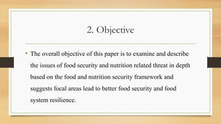 Food Security and Nutrition resilience food system | PPTX | Agriculture ...