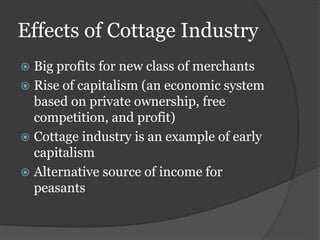 cottage industry in pre industrial britain | PPTX