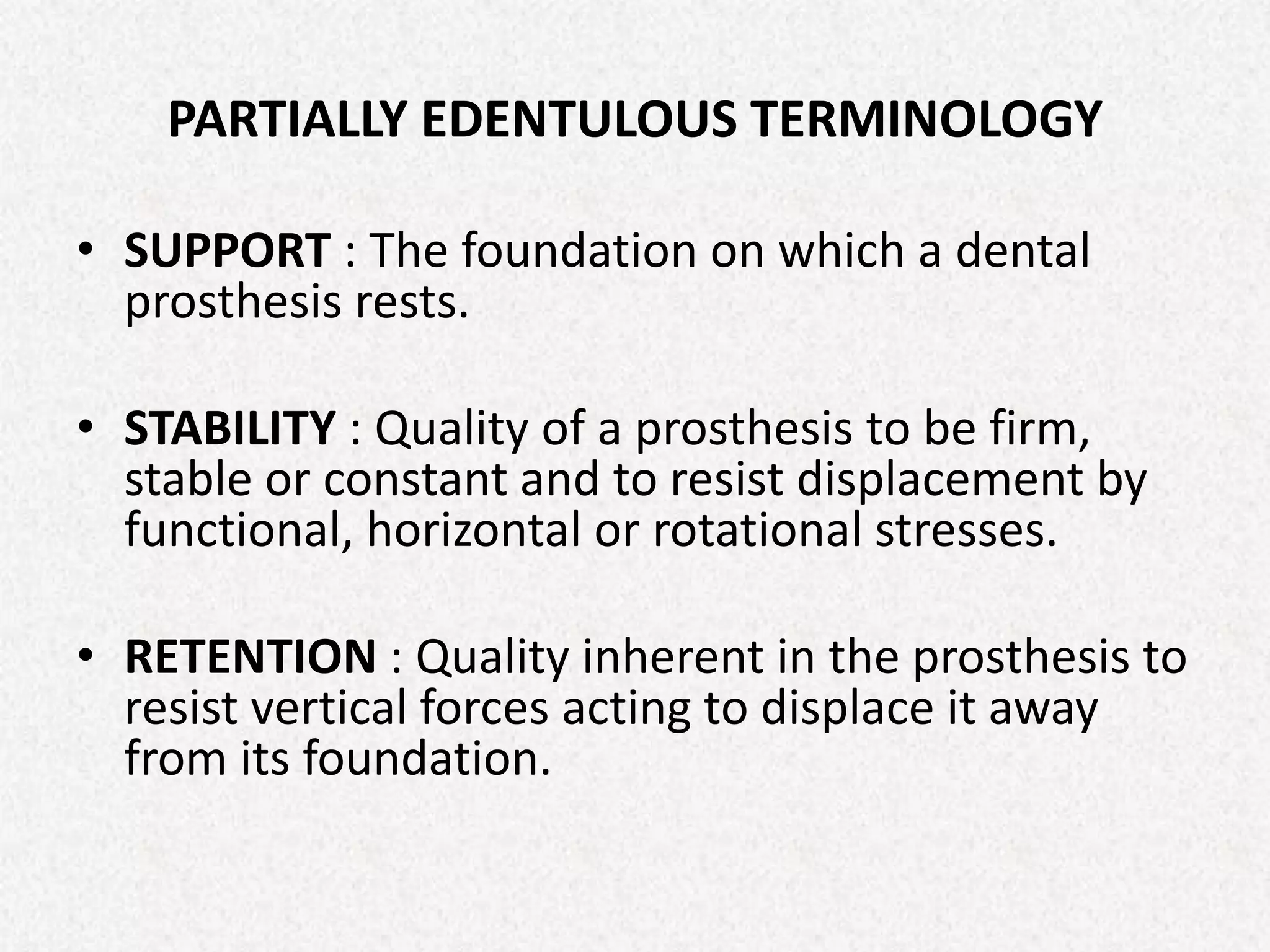 2nd year pre clinical RPD Terminology, Components and Classification of ...