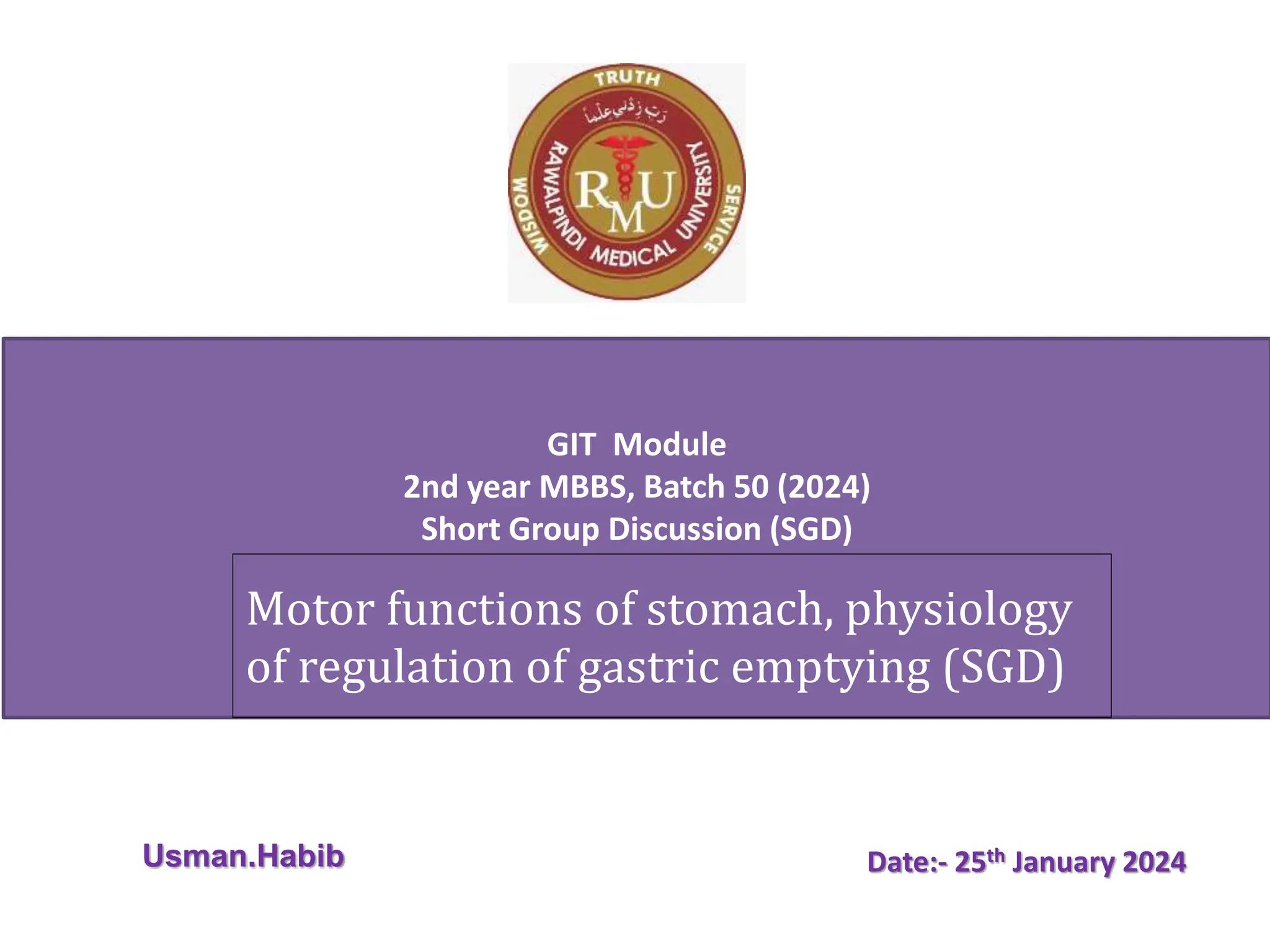 2nd Year_ SGD_Motor functions of stomach, physiology.ppt