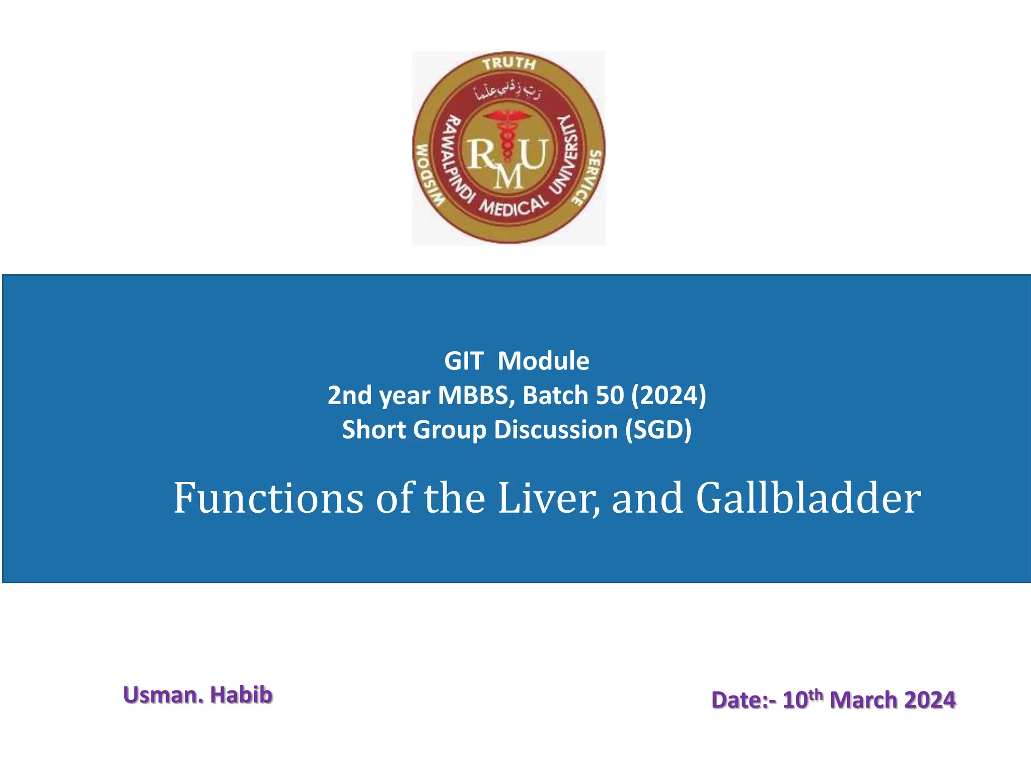 2nd year_SGD_Physiology of Liver & Gallbladder.ppt
