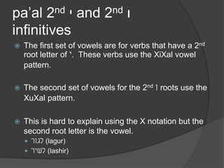 2nd yod and 2nd vav infinitive | PPT