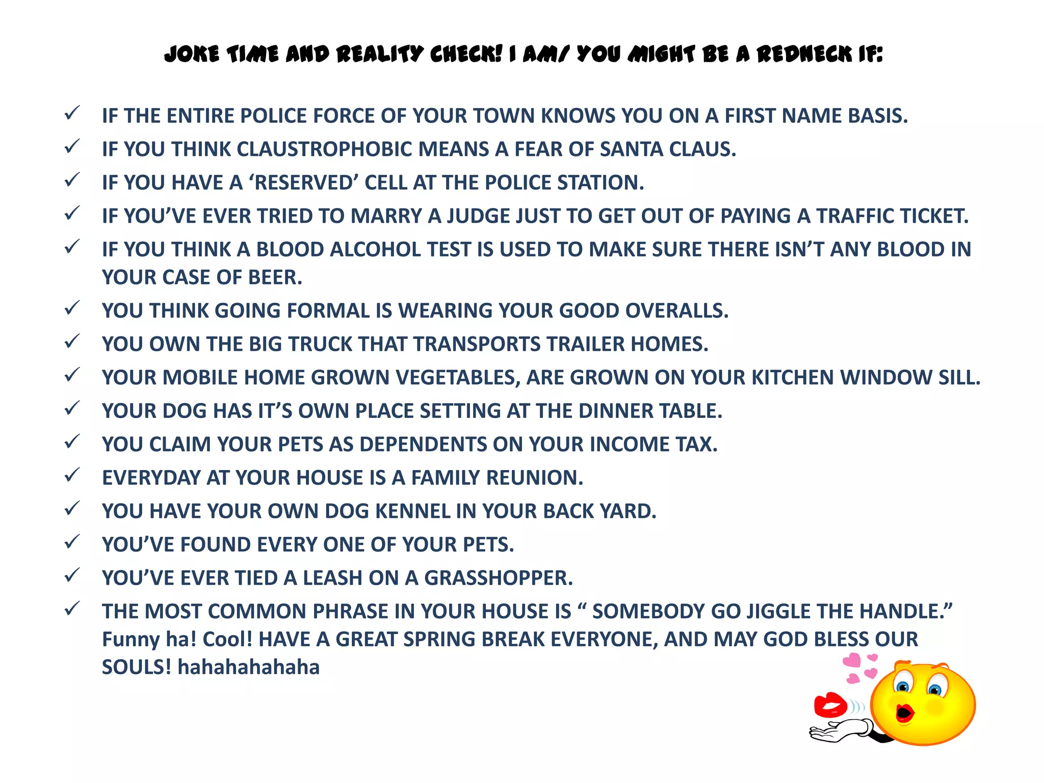 2 nd you might be a redneck! | PPTX